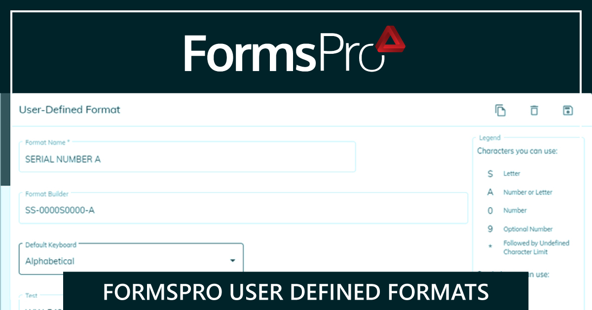 FormsPro Feature Focus: User-Defined Formats
